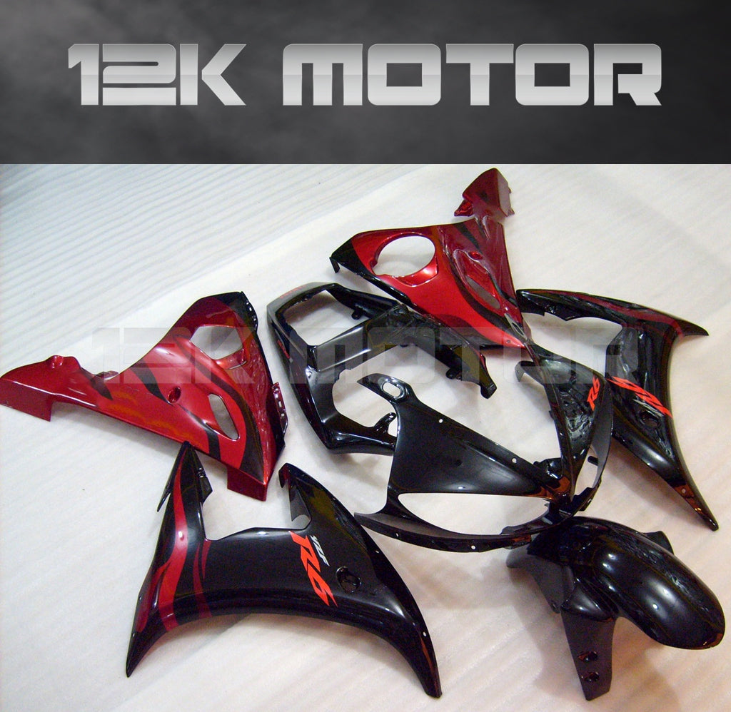 Black Red Fairing fit for Yamaha R6 2003 2004 2005 Fairing Kits