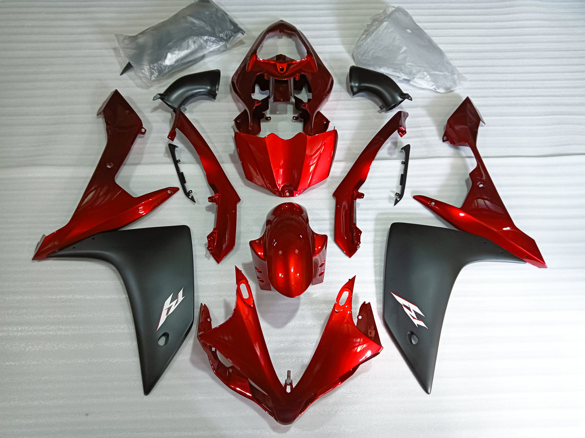 ---AU STOCKING---Fit Yamaha YZF-R1 R1 2007 2008 Candy Red Black Fairing Kit