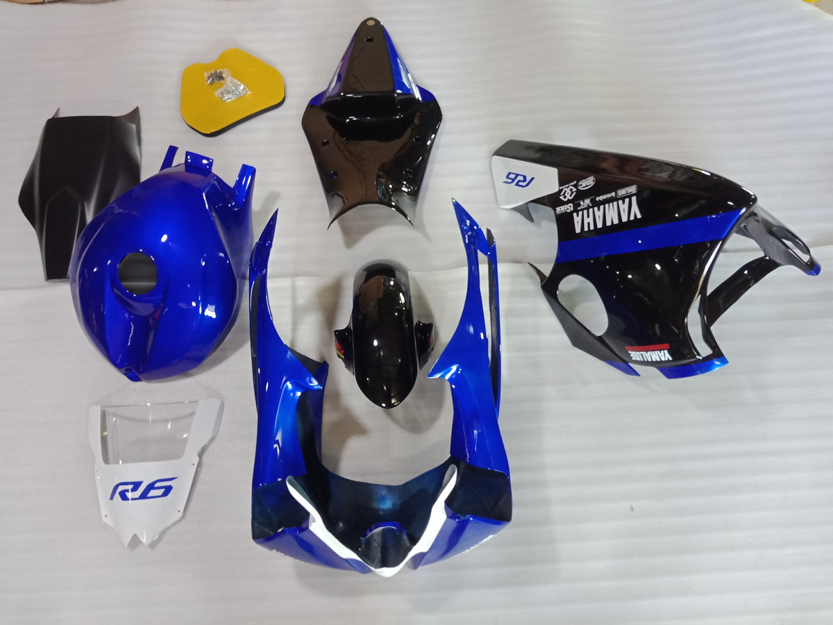 YAMAHA 2008-2016 R6 Blue Design Fiberglass Race Fairing Kit Track ...