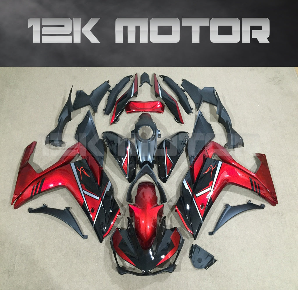 Black with Candy Red Fairing For Yamaha YZF-R3 2015-2017 Aftermarket ...