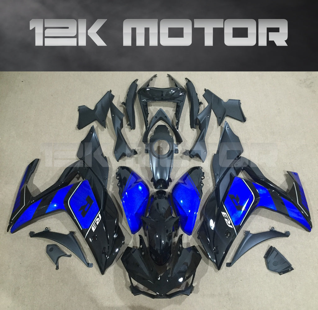 Black with Blue Aftermarket Fairing For Yamaha YZF-R3 2015-2017 ...