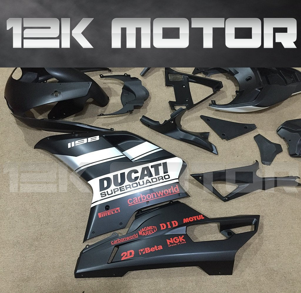 Ducati 848 1098 1198 Satin Black Fairing Kits